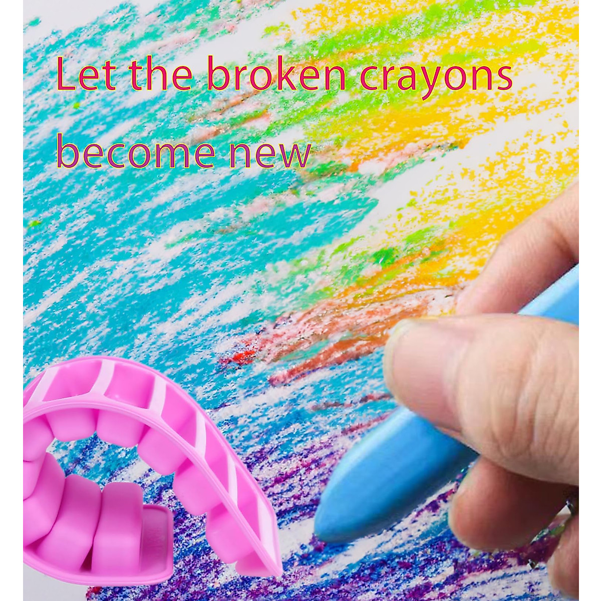 Minchsrin Silicone Ladyfingers mold Chocolate molds Non-Stick For Cookies Candy Crayon Candle Soap Ice Cube Tray Set of 2 (purple)