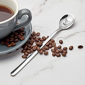 CJ&M Funny Spoons, Bout to Stir Up Some Shit, Laser Engraved Stainless Steel Spoons, Funny Gifts, Gifts For Grandma, Gifts For Mom, Friends,Family, Housewarming