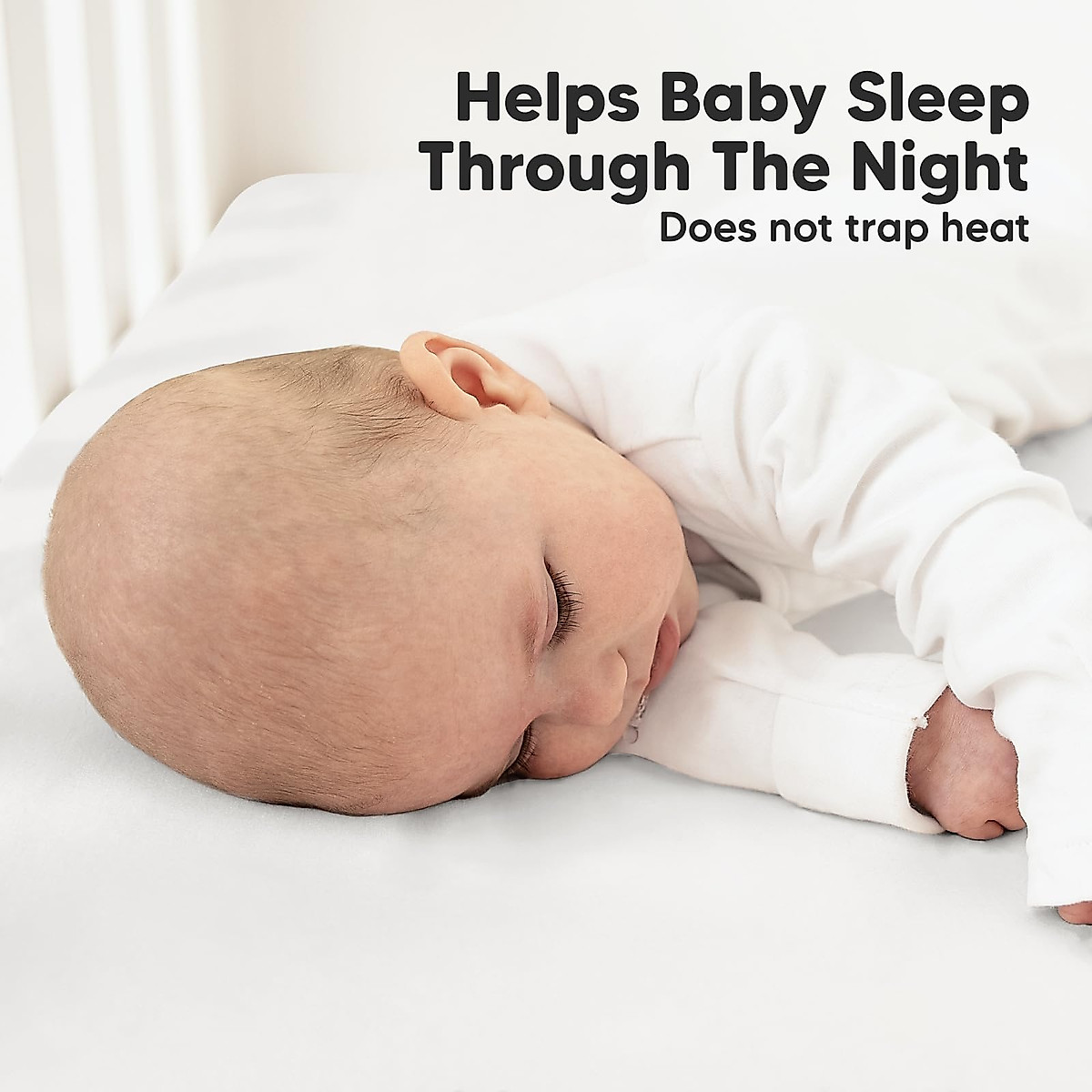 KeaBabies 2-Pack Organic Crib Sheets for Boys, Girls - Fitted Crib Mattress Sheet Neutral, Breathable Jersey Cotton Cover for Baby Bed, Toddler Mattress, Soft & Cute Prints (Soft White)