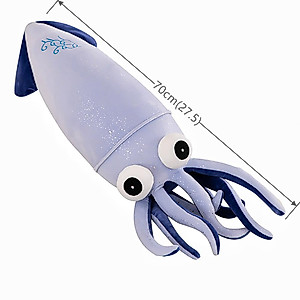 27.5inch Giant Squid Stuffed AnimalToy Plush Toy Soft Fish Cushion Pillow SquidPlush Toy Pillows Used for Home Decoration Gifts