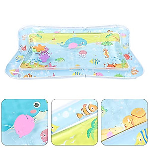 jojofuny ser of 2 Inflatable Tummy Time Water mat Infants Tummy time Toys for Babies 0- 6 Months Tummy time Water mat Water Mat Inflatable