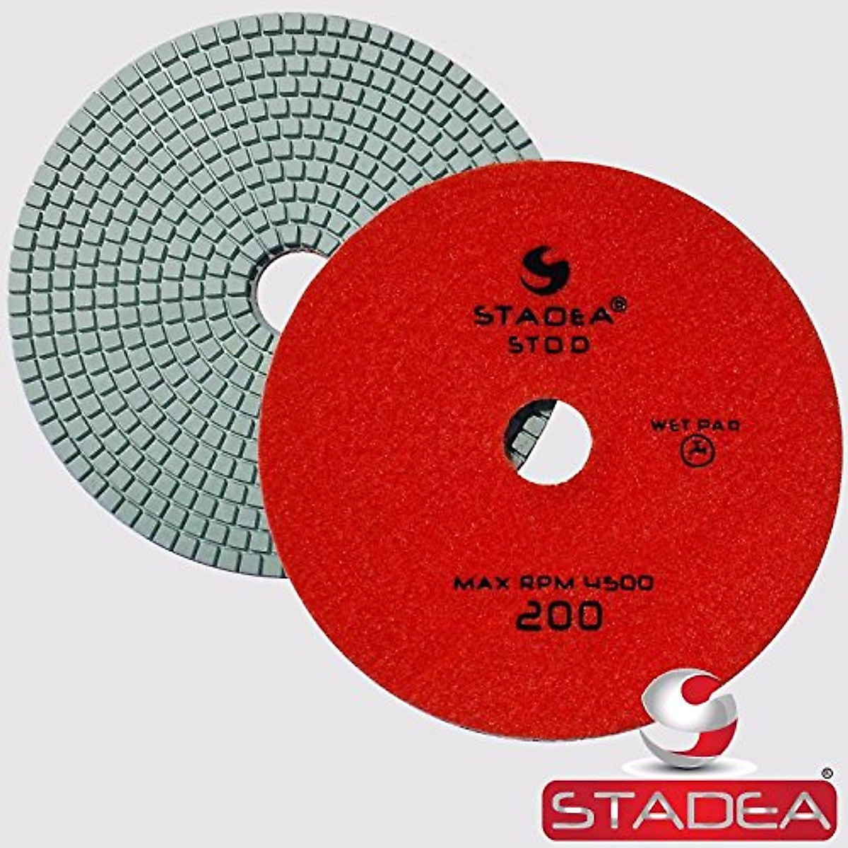 Stadea PPW252B Diamond Polishing Pad 7 Inch Grit 100 For Marble Concrete Stones Terrazzo Granite Floor Polishing