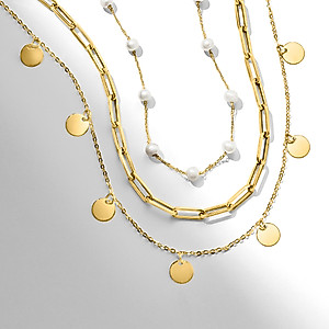 RS Pure by Ross-Simons Italian 14kt Yellow Gold Multi-Circle Necklace. 18 inches