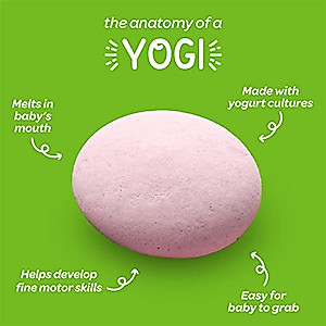 Happy Baby Organic Yogis Freeze-Dried Yogurt & Fruit Snacks Strawberry, 1 Ounce Bag Organic Gluten-Free Easy to Chew Probiotic Snacks for Babies & Toddlers