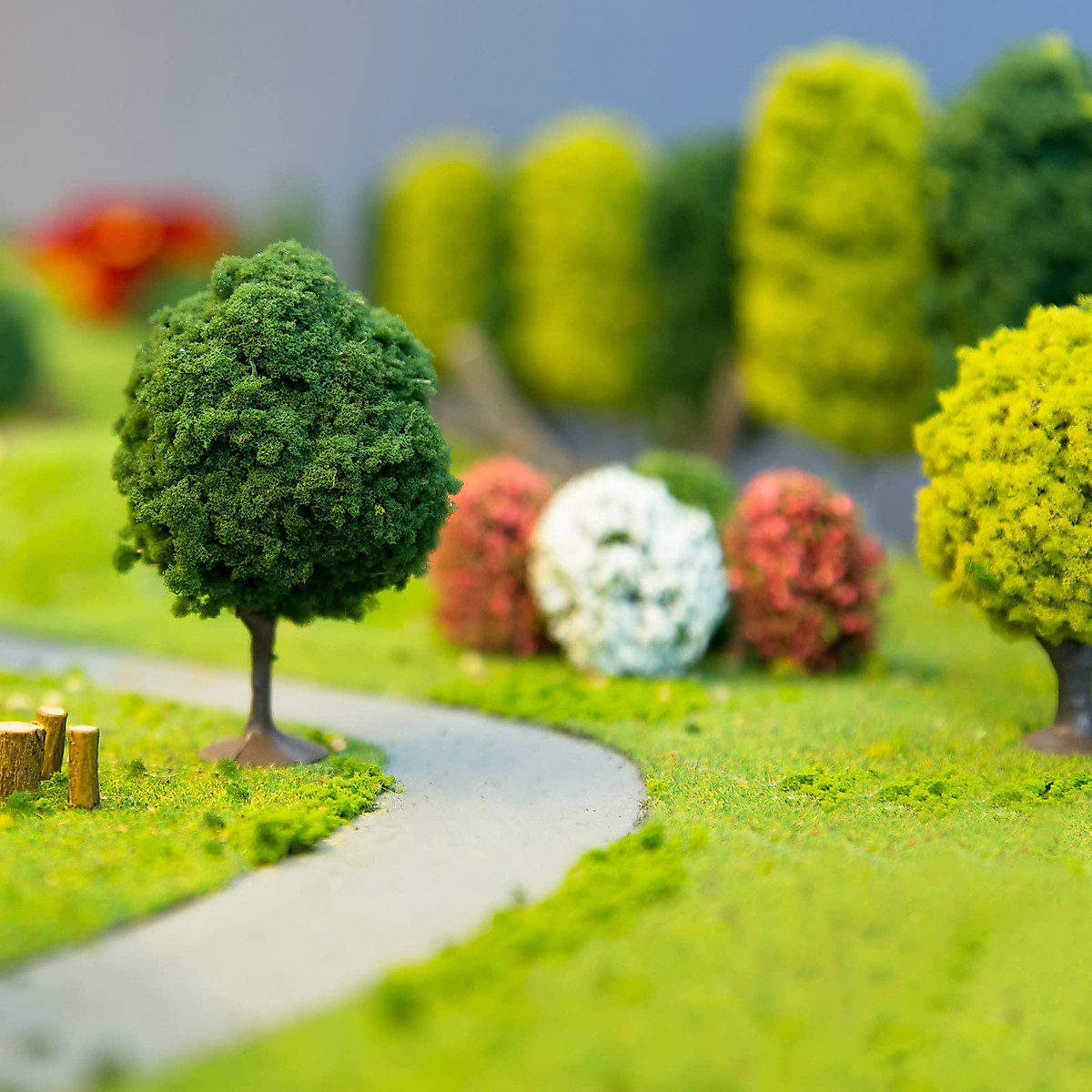 Nuanchu 9 Pack Scenery Basing Material Kit for Miniatures Model Stone, Grass Cashmere Powder, Dry Grass Mixed Model Grass Powder Green Micro Landscape Building Miniatures Fake Grass Fairy Garden