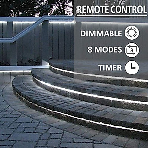 Solhice 75ft Rope Lights White Outdoor 280 LEDs with Remote Control, Waterproof Dimmable LED Tube Light with Timer for Deck, Patio, Wedding, Bedroom Indoor Decor (Not Connectable)