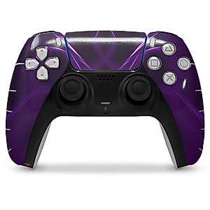 WraptorSkinz Skin Wrap compatible with Sony PS5 DualSense Controller Abstract 01 Purple (CONTROLLER NOT INCLUDED)
