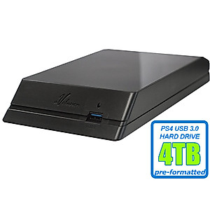 Avolusion HDDGear 4TB (4000GB) 7200RPM 64MB Cache USB 3.0 External PS4 Gaming Hard Drive (PS4 Pre-Formatted) - PS4, PS4 Slim, PS4 Slim Pro - 2 Year Warranty (Renewed)