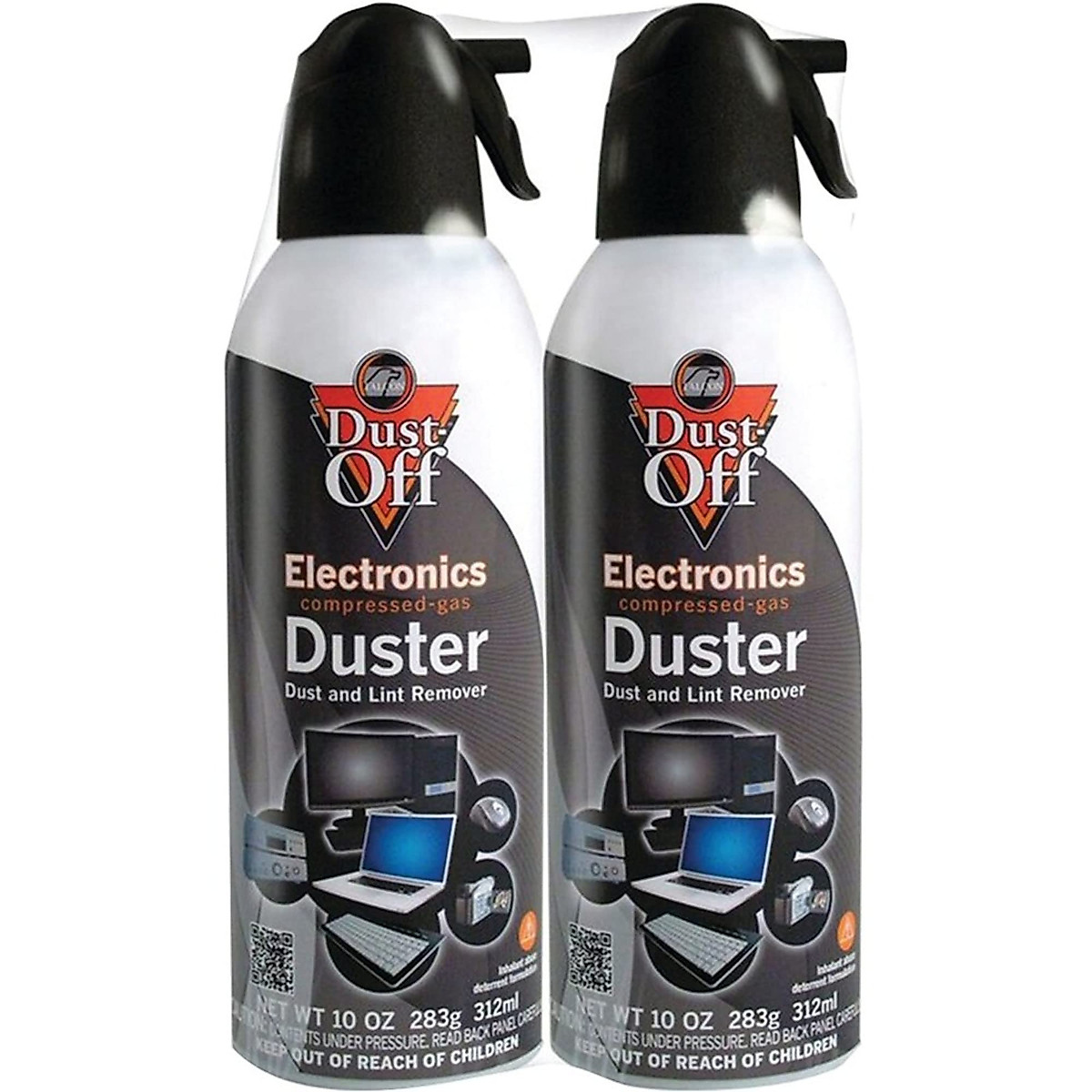 Dust-Off Compressed Gas Dusters, 10 Oz, Pack Of 2