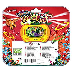 Water Hoopla Water Hoopla - Dinosaur from Deluxebase. Dinosaur Themed Handheld Ring Toss Games for Kids. Portable Retro Mini Arcade Games. Great for Travel Toys, Mini Games and Dino Party Favors.