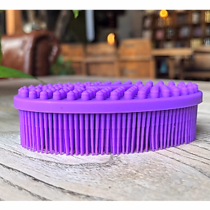 Premium Sensory Brush for Kids or Autism,Soft Silicone Body Scrubber,2 in 1 Sensory Room Occupational Therapy Sensory Brushes,Silicone Loofah,Pets Shower Brush Bath Brush Shampoo Brush