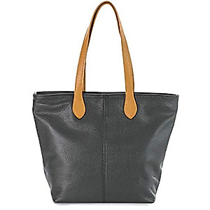 LiaTalia Womens Leather Handbags Tote Bag Top Handle Bag Hobo Designer Purses Shoulder Bag - TIA (Dark Grey)