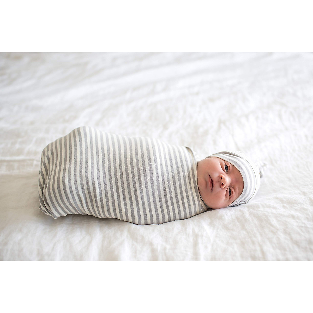 Baby Beanie Hat Top Knot Stretchy Soft"Everest" by Copper Pearl