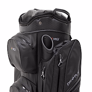 MGI Dry Play-Waterproof Golf Bag, Black, 14-Way Top