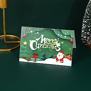 24 Pcs Christmas Greeting Cards with Envelope, Xmas Thank You Cards with 6 Patterns, Assorted Happy Holiday Cards Gifts for Family, Friends on Christmas, New Year 4 x 6 Inches