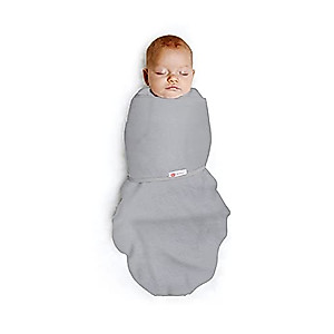 embé 2-Way Starter Baby Swaddle, 6-14 lbs, Newborn Swaddle Sack 0-3 Months, Zip & Velcro Swaddle 0-3 Months Baby Swaddles Wrap, Hip Healthy, Infant Swaddle - Slate