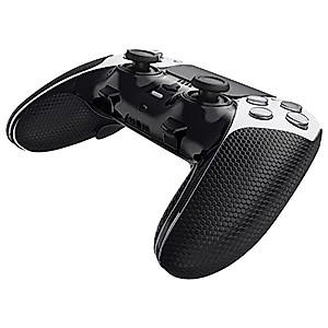 PlayVital Anti-Skid Sweat-Absorbent Controller Grip for ps5 Edge Wireless Controller, Professional Textured Soft PU Handle Grips Anti Sweat Protector for ps5 Edge Controller - Black