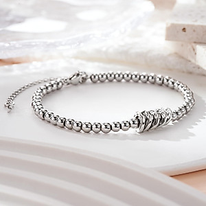 KOXMOON 50th Birthday Gifts for Her Women, Birthday Bracelet for Women with Gift Message Card, 50 Year Old Birthday Jewelry Gifts for Mom Grandma Sister Aunt Wife Friends