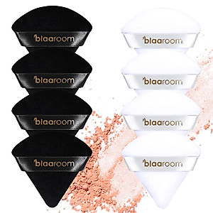 8 Pieces Powder Puff for Face Soft Triangle Makeup Puffs Velour Powder Puff for Contouring Eyes and Corners,Wet Dry Beauty Cosmetic Makeup Tools