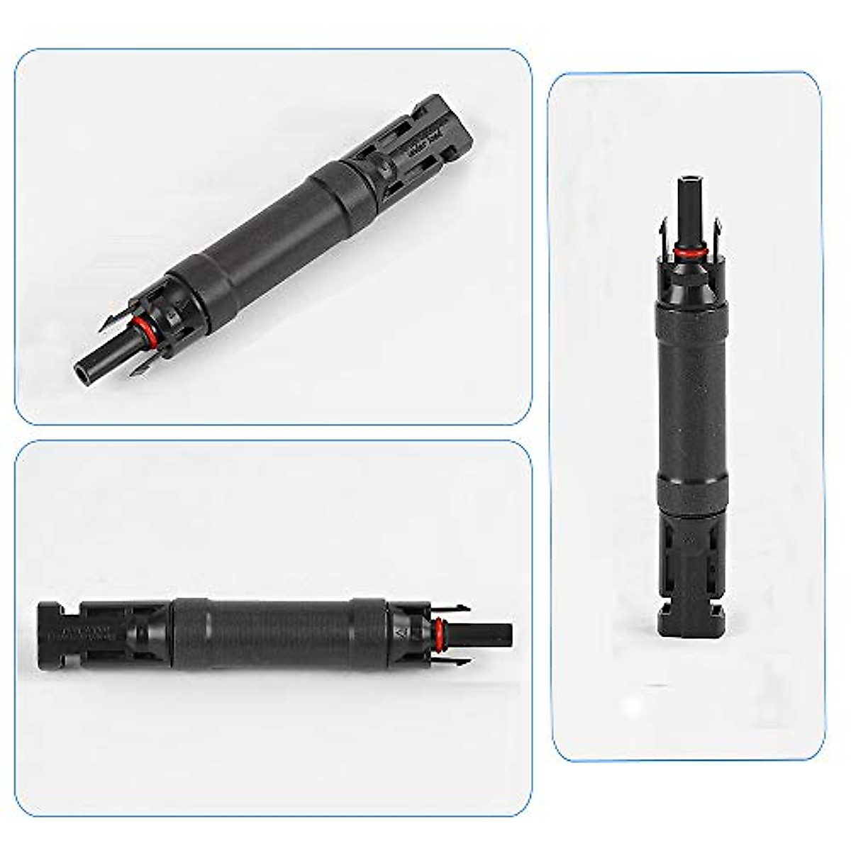 BAYM Solar Panel PV Cable Connector Built in 15A Diode in-Line Fuse Solar Wire Connector Solar PV System IP68 Waterproof Anti-backflow(10pcs)