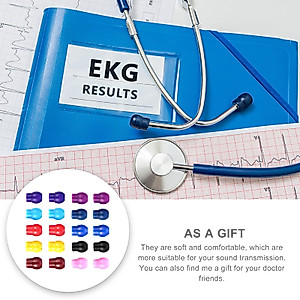 GLEAVI 10 Pairs Earplugs Stethoscope Replacement Parts Stethoscope Accessory Replacement Ear Tips Littman Stethoscope Silicone Gauges for Ears Stethoscope Earbud PVC Large