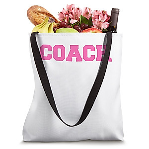 Hot Pink Lettered Coaches Tote Bag