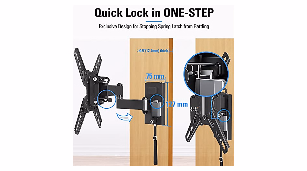 Mounting Dream Lockable RV TV Mount for 13-43 inch TVs | Full Motion