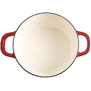 Crock-Pot Artisan Round Enameled Cast Iron Dutch Oven, 7-Quart, Scarlet Red