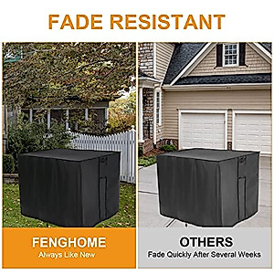 Fenghome Deck Box Cover for Keter City 30 Gallon Resin Deck Box, Waterproof Patio Storage Box Cover Outdoor Cushion Storage Box Cover -23 x 18 x 22 Inch