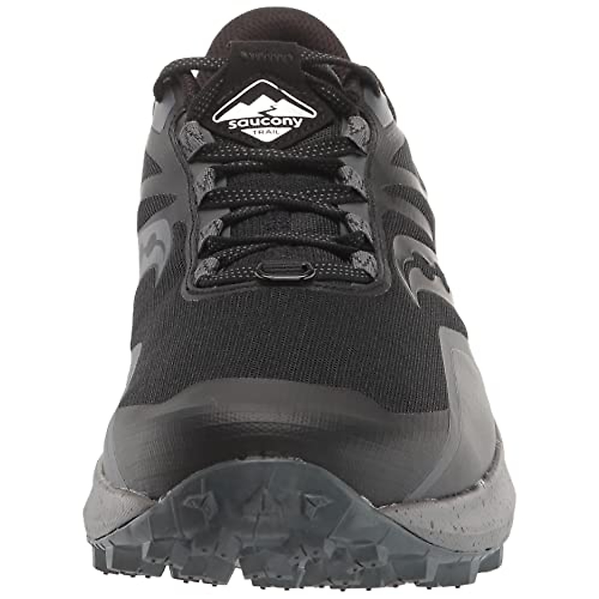 Saucony Men's Core Peregrine 12 Trail Running Shoe, Black/Charcoal, 9.5