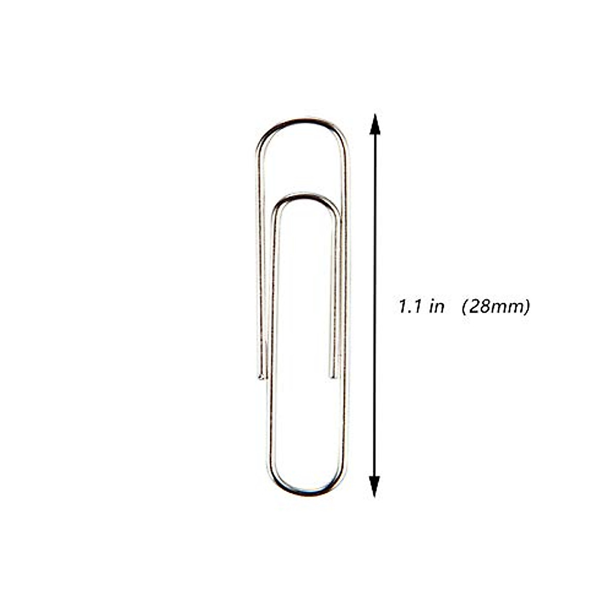 Small Paper Clips, 1.1 Inch Paper Clip, 300 pcs Paperclips (Small, Silver)