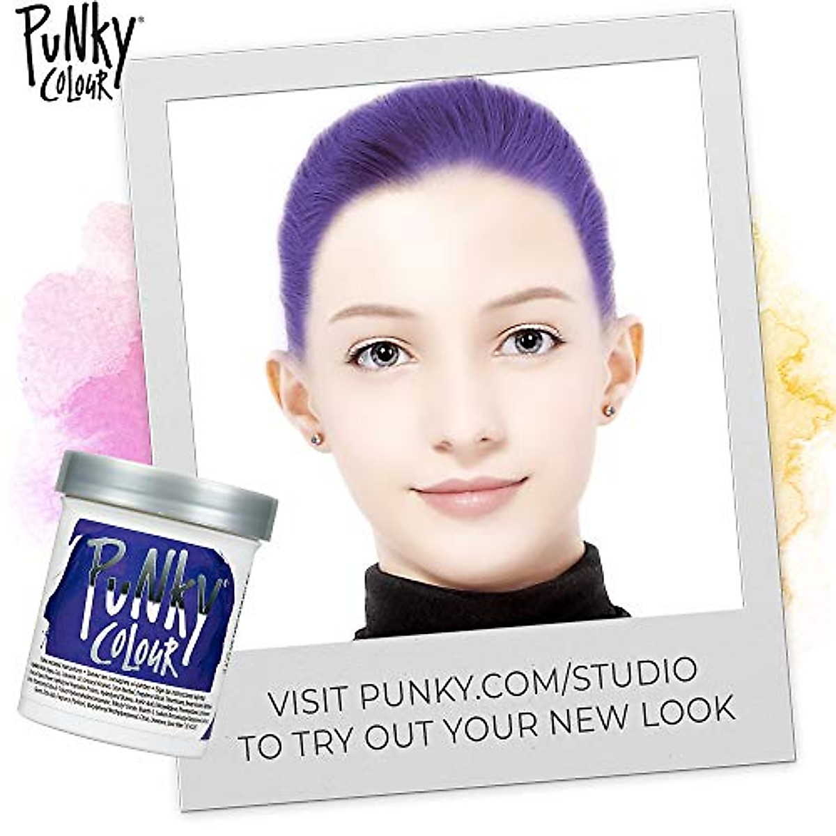 Punky Violet Semi Permanent Conditioning Hair Color, Non-Damaging Hair Dye, Vegan, PPD and Paraben Free, Transforms to Vibrant Hair Color, Easy To Use and Apply Hair Tint, lasts up to 35 washes, 3.5oz