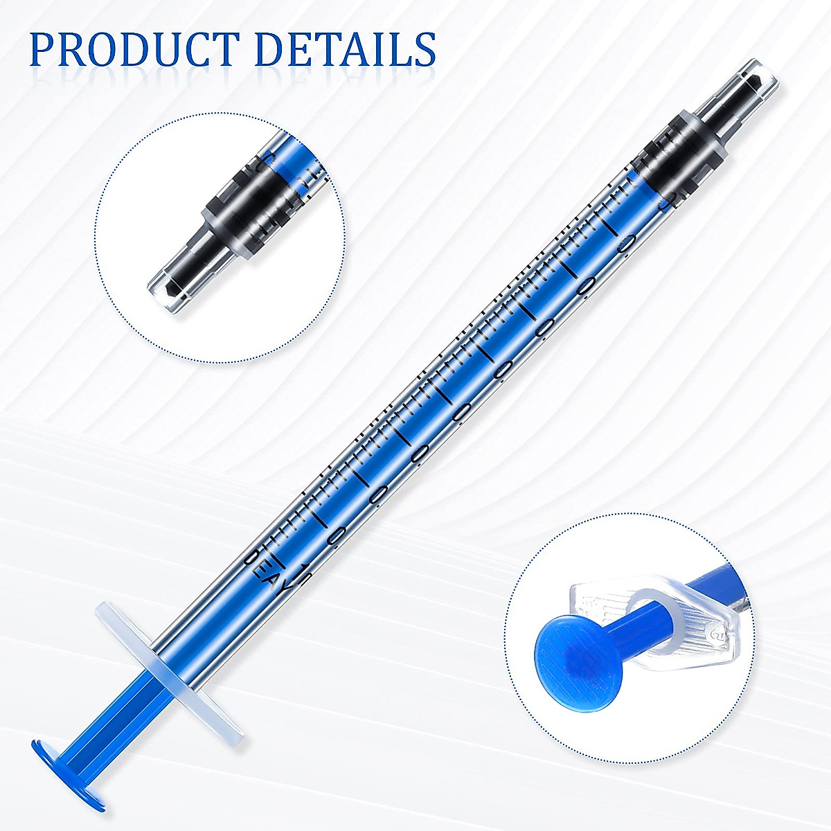 Nuanchu 15 Pieces 1 ml Plastic Syringes with Measurement Multiple Uses Tools for Measuring Liquids, Watering, Feeding Pets, Oil or Glue Applicator