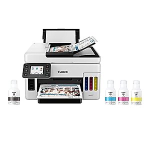 Canon GX6021 All-in-One Wireless Supertank Printer-for Businesses [Print, Copy, Scan and ADF], White
