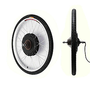 26" Electric Bicycle Rear Wheel E-Bike Conversion Kit 48V 1000W Bicycle Cycle E-Bike Powerful Hub Motor Kit LCD with Intelligent Controller and PAS System for Road Bike (26'' 48V 1000W with LCD)