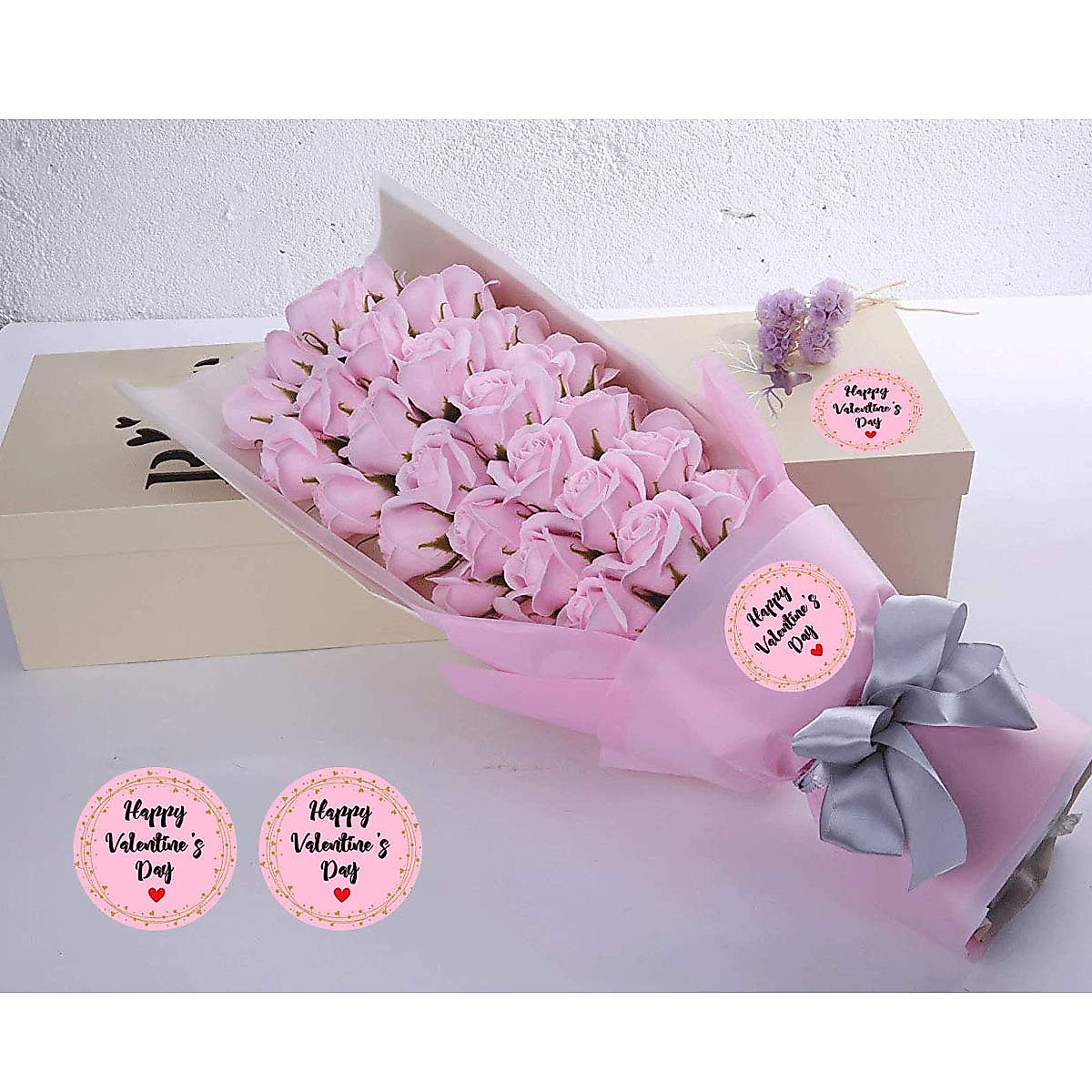 Valentine's Day Heart Stickers - Sweet Red Heart Design for Valentine Gift Wrap - 2 Inches 500 Total Labels