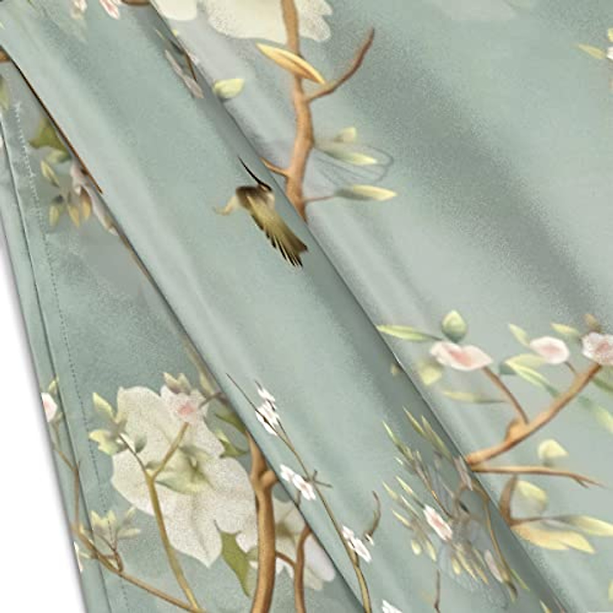 Envelope Closure Satin Pillowcase for Hair and Skin Silk Pillowcase Standard Size Spring Peach Blossom Flower Pattern Pillow Cases Cooling Satin Pillow Covers