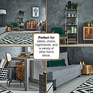 SoftTouch 3/8" Round Self-Stick Felt Pads, Brown (84 Pack)