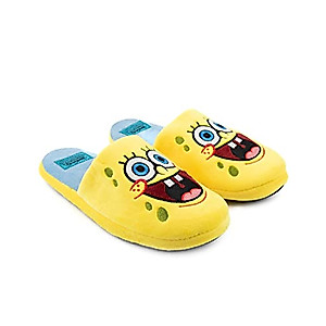 SPONGEBOB SQUAREPANTS Women's Open-Back Slipper, Yellow, 9-10