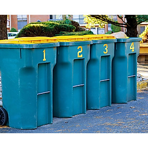 TaoBary 8 Sheets Mailbox Numbers Stickers Waterproof Vinyl Number Stickers Anti Fading Sticker Numbers Self Adhesive Number Decals Pre Spaced Number Signs for Car Home Residence(3 Inch,Gold)