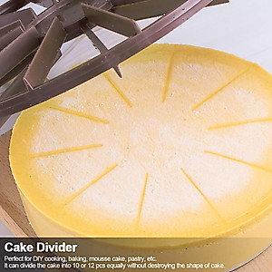 Cake Slicer for Even Slices, Cake Cutter Slicer, Cake Portion Marker, Household Round 10/12 Piece Bread Cake Divider Equal Portion Cutter Slice Marker Baking Tool