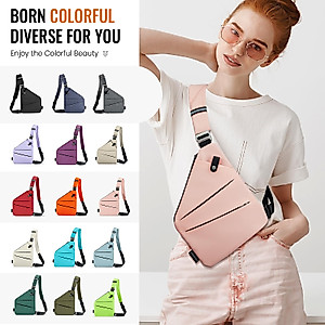 WANDER PLUS® Anti Theft Crossbody Travel Bag for Women Men, Multi-Pocket Crossbody Bag, Slim Sling Bag with Adjustable Strap, Black