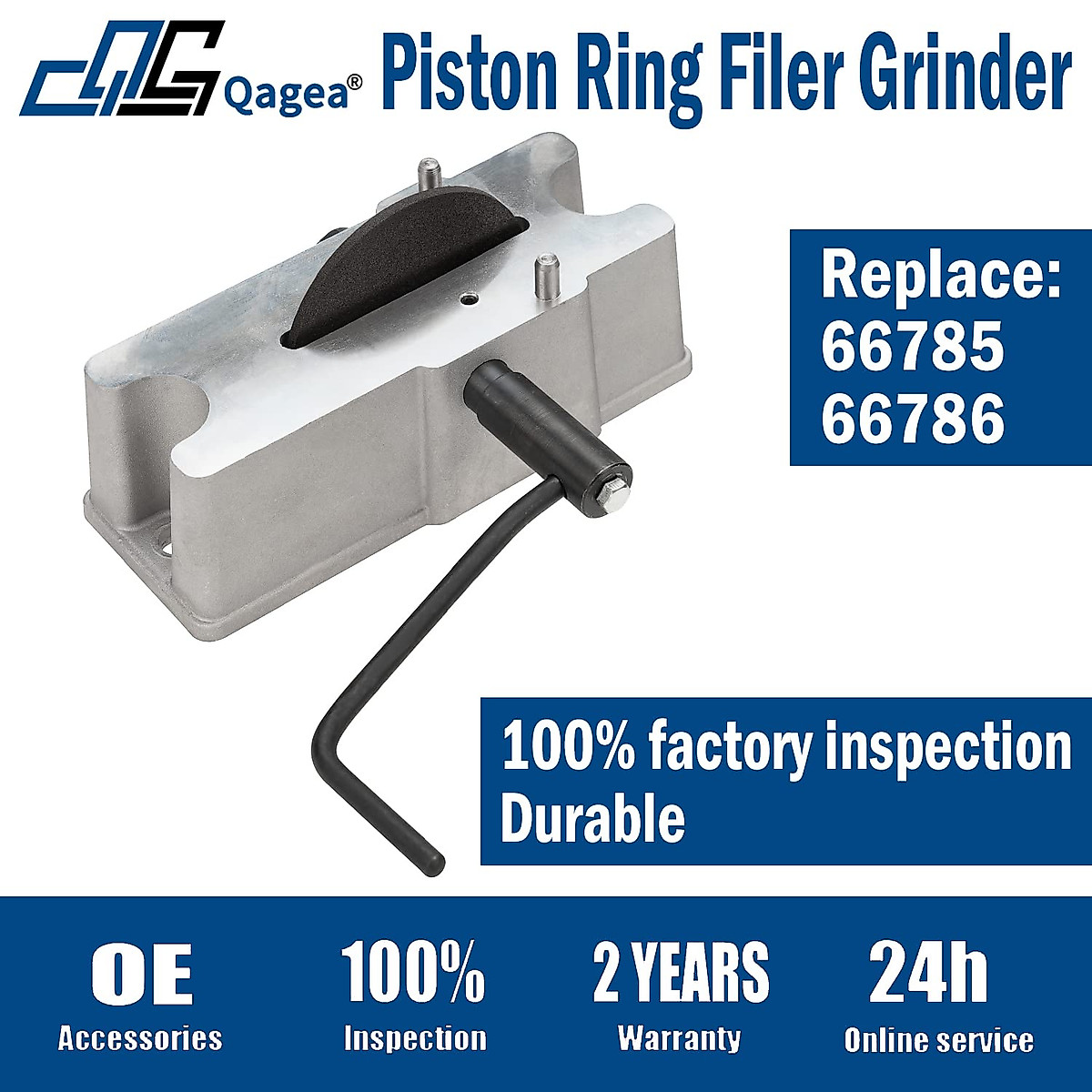 Manual Piston Ring Filer includes 120 Grit Carbide Grinding Wheel Replace 66785 66786