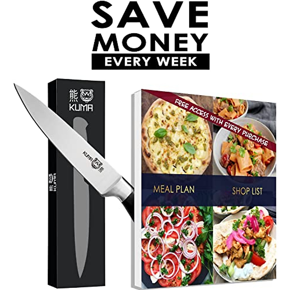 KUMA Paring Knife - 3.5 Inch Pro Bolster Japanese Profile Kitchen Knife For Detailing With Ease - Stainless Steel Vegetable & Fruit Knife With Ergonomic Design