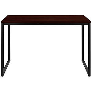 Flash Furniture Tiverton Industrial Modern Desk-Mahogany/Black Commercial Grade Computer Desk-47" Sturdy Home Office Desk-Writing Desk