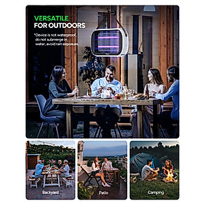 Buzbug LED Bug Zapper Outdoor Indoor, Rechargeable 5200mAh Battery, Durable 10 Years Lifespan Lamp, Portable Camping Mosquito Zapper, Fly Trap Mosquito Trap, Fly Killer Fly Zapper -MA015C