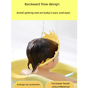 Crown Baby Shower Cap Waterproof Shampoo hat for Children Toddler Girls Boys Protect Ears Eyes，Adjustable Silicone Hair Washing Visor Bathing Hat Bathing Crown. for Toddler, Baby, Kids, Children