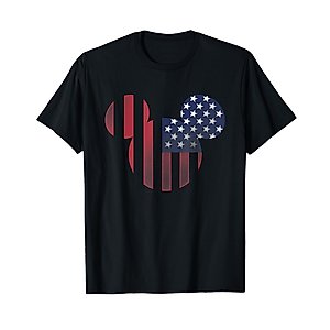 Disney Mickey Mouse Americana Ears shape T-Shirt