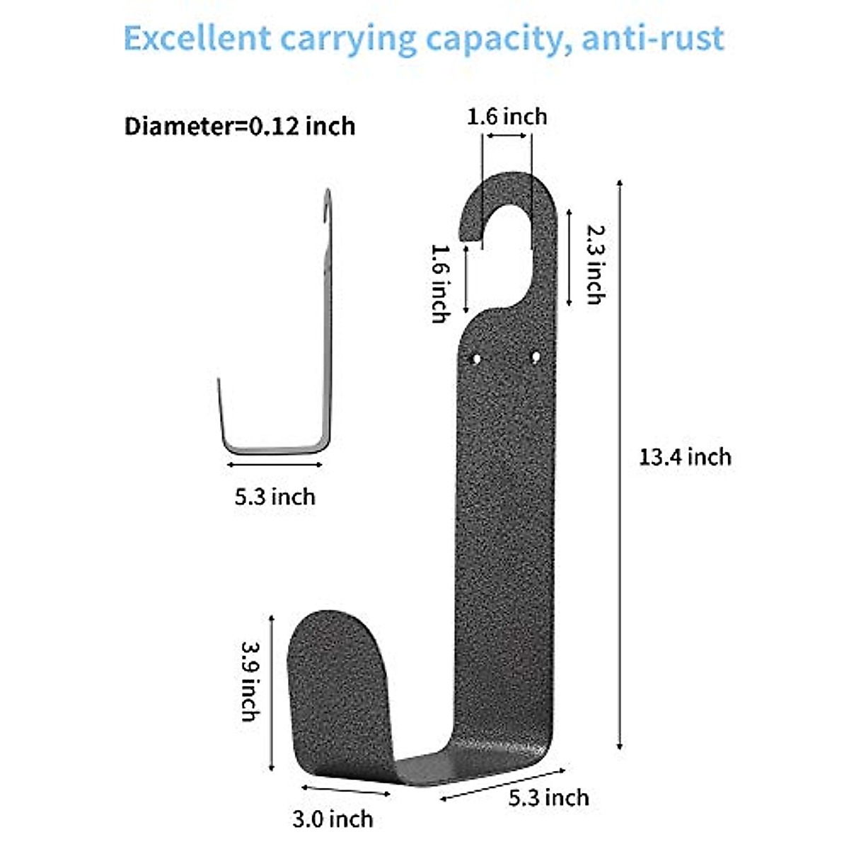 GARTOL Garden Hose Holder Wall Mount Water Hose Holder, 13.4-inch Length Heavy Duty Faucet Hose Hook with Screws, and Expansion Bolt