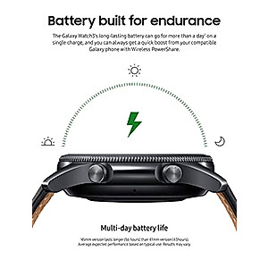 Samsung - Galaxy Watch3 Smartwatch 45mm Stainless - Mystic Blk -SM-R845UZKAXAR- (Renewed)